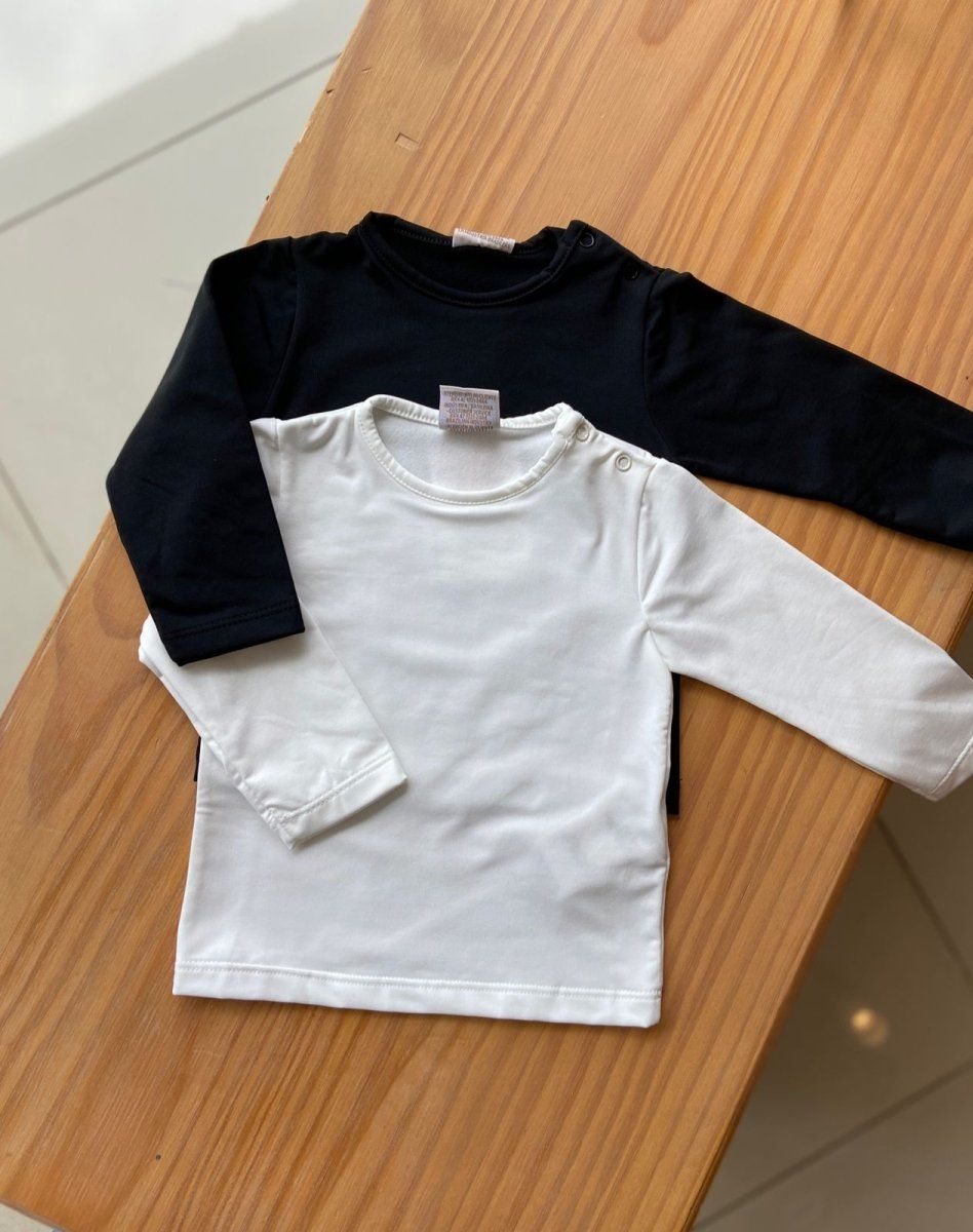 CAMISETA MANGA LONGA THERMOSKIN LISA COM BOTÕES DE PRESSÃO UNISSEX NINI ...